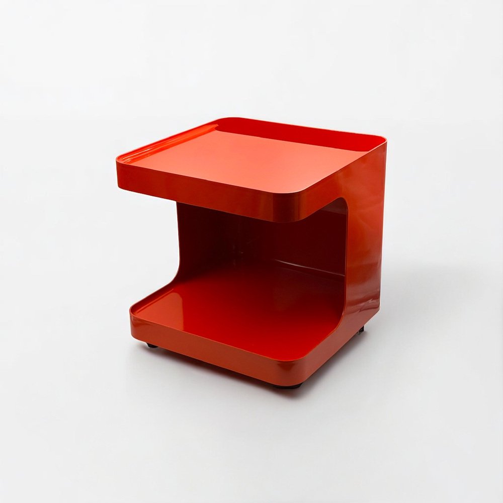 Italian Red Bar Cart by M. Siard for Longato, Game Series, 1970s for ...