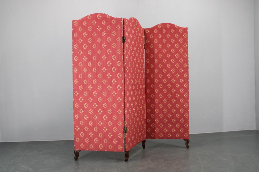 Antique Paravan with Fabric, 1900 for sale at Pamono