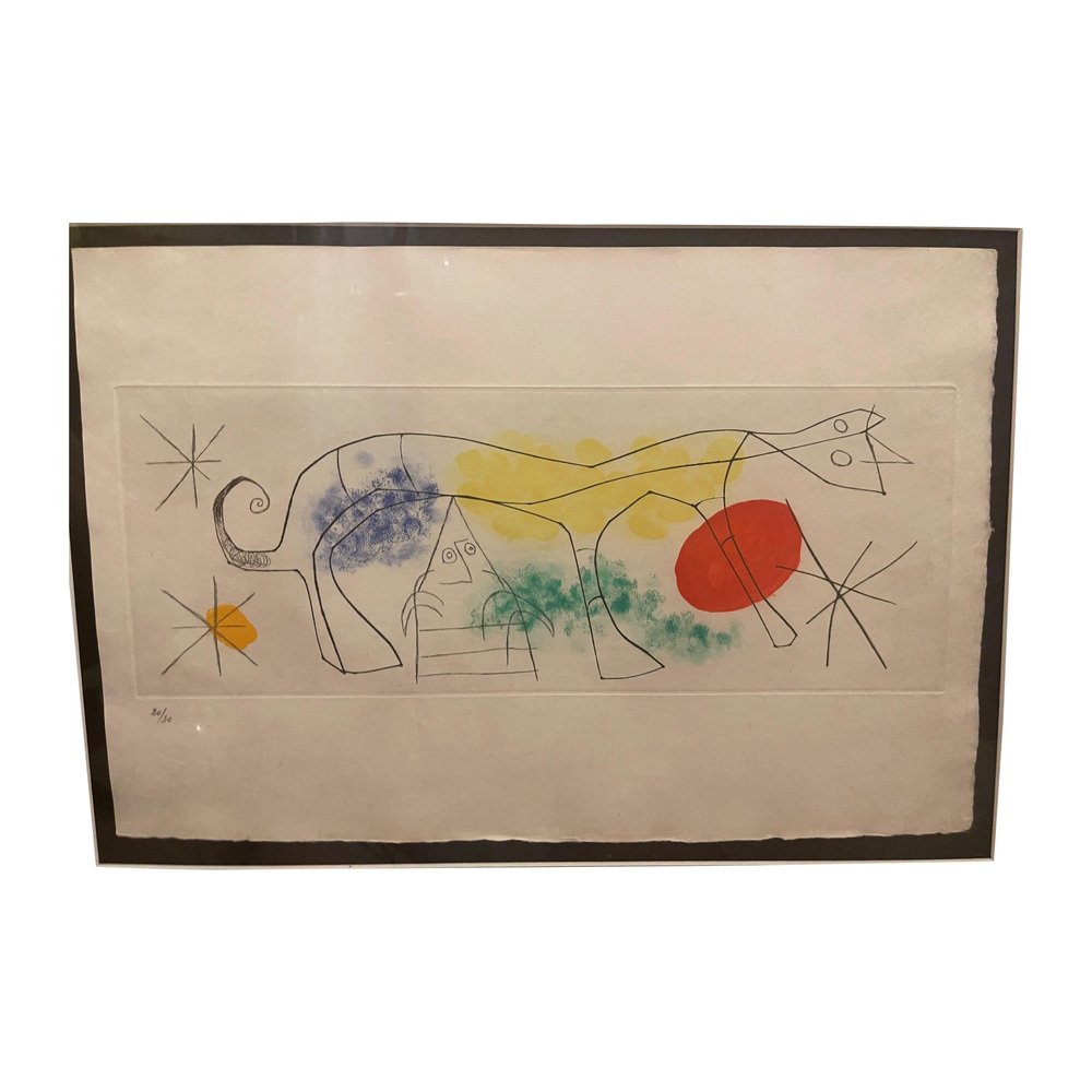 Joan Miró, Composition, Aquatint Etching on Japanese Paper, 1969 ...