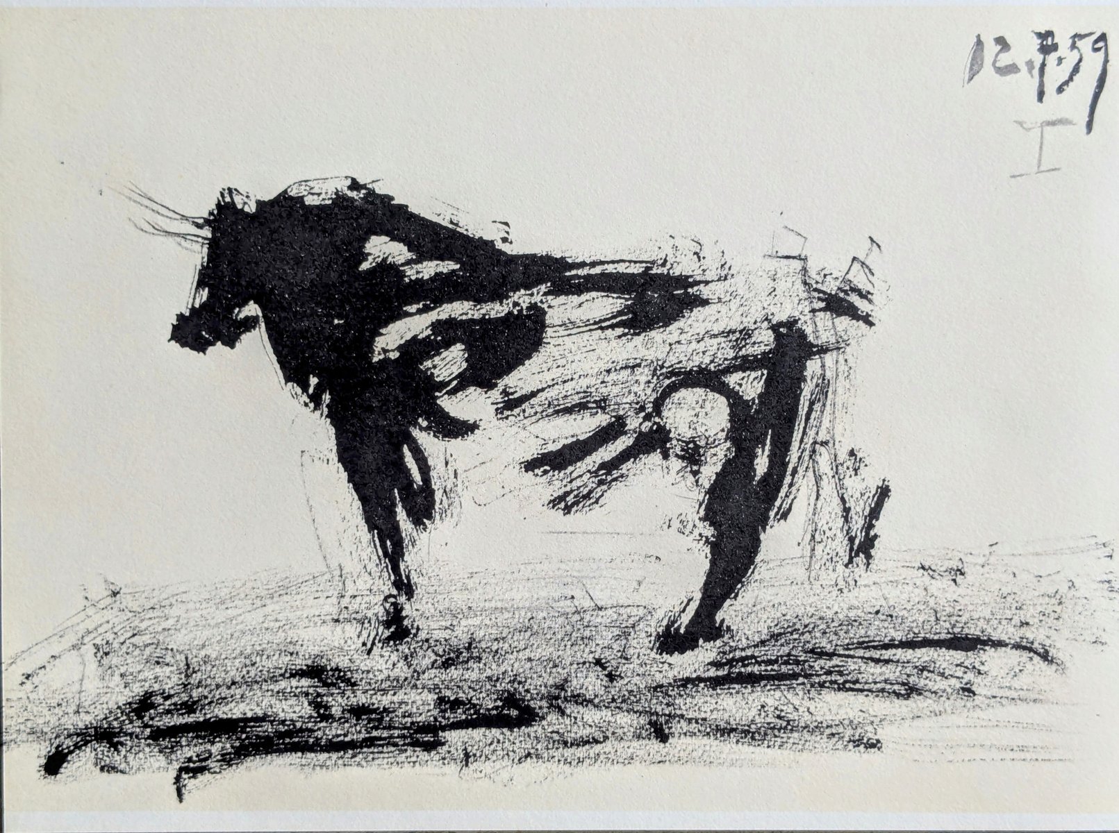 Pablo Picasso, Bull, 1961, Lithograph for sale at Pamono