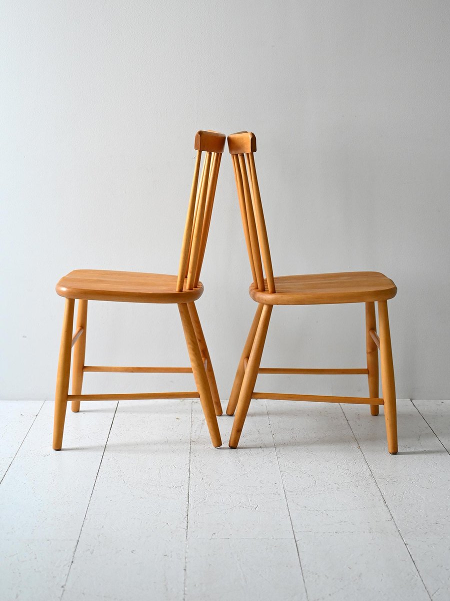Set of Vintage Scandinavian Pinstolar Model Chairs, 1960s for sale at ...
