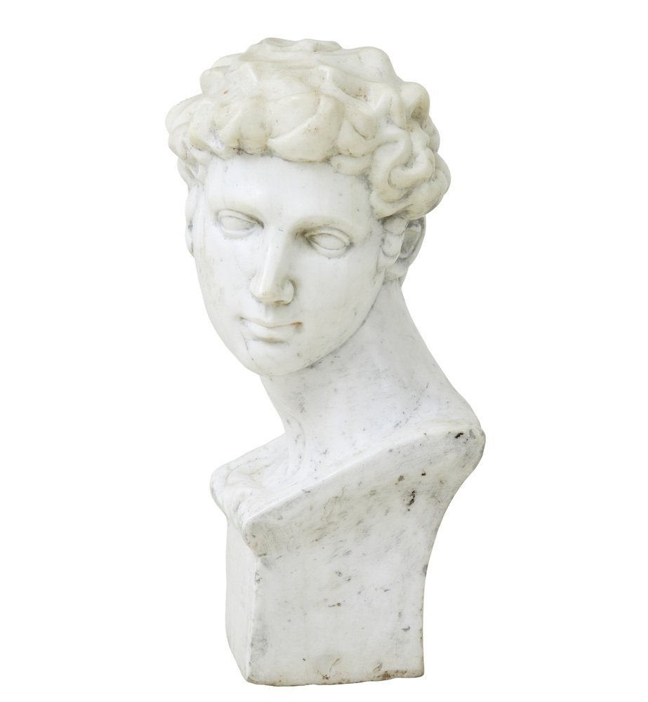 Decorative Bust in the Grecian Style, 1950, Marble for sale at Pamono