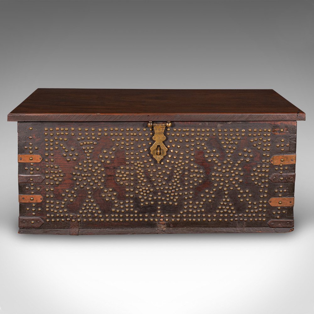 Antique African Studded Zanzibar Chest, 1850 for sale at Pamono