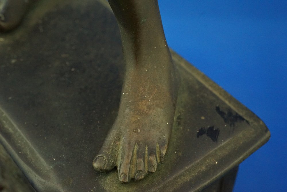 Vincenzo Gemito Art Nouveau Nude Sculpture Of Water Carrier With A