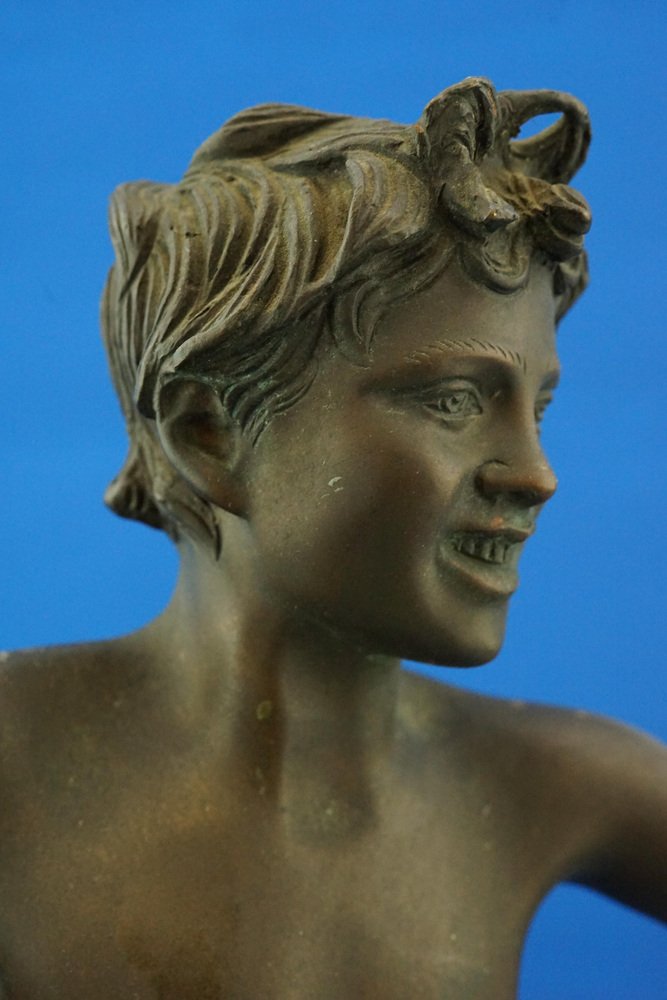 Vincenzo Gemito Art Nouveau Nude Sculpture Of Water Carrier With A
