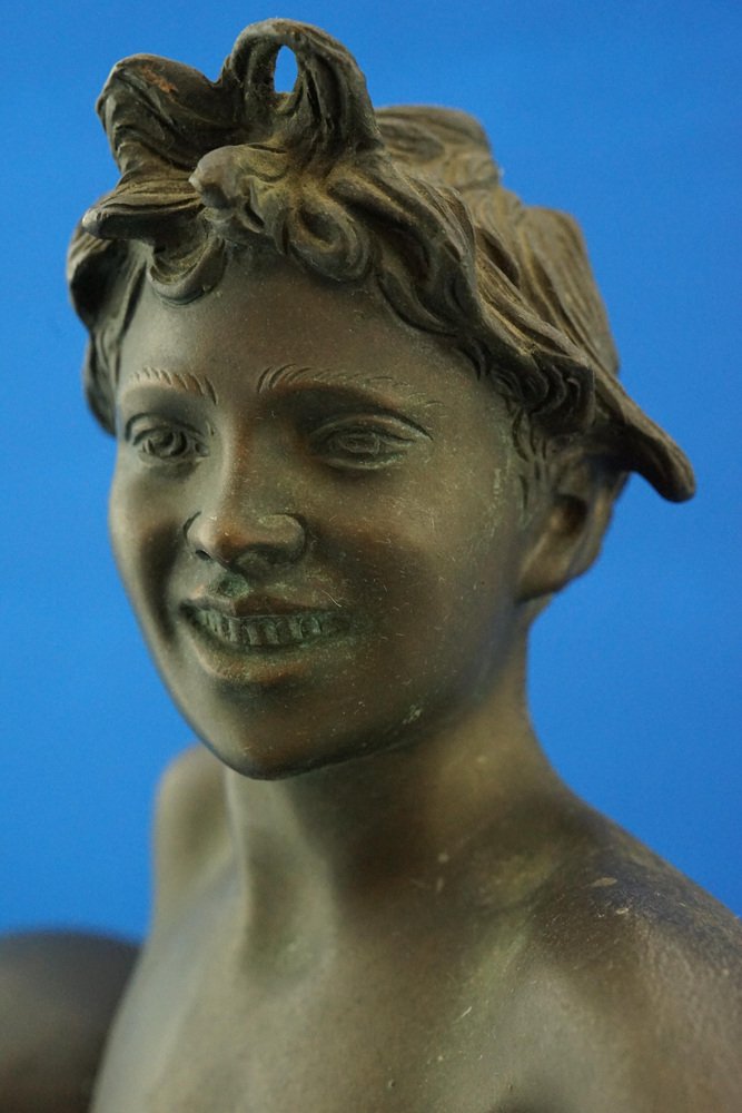 Vincenzo Gemito Art Nouveau Nude Sculpture Of Water Carrier With A
