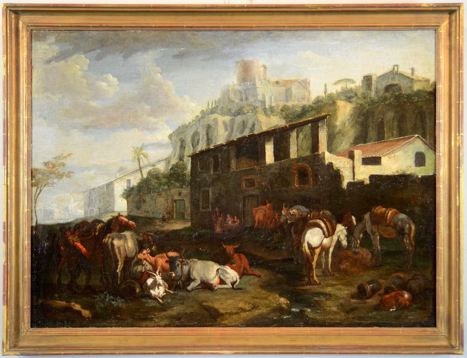 Pieter Van Bloemen, View of Rome Palatine Landscape, 1700, Oil on ...