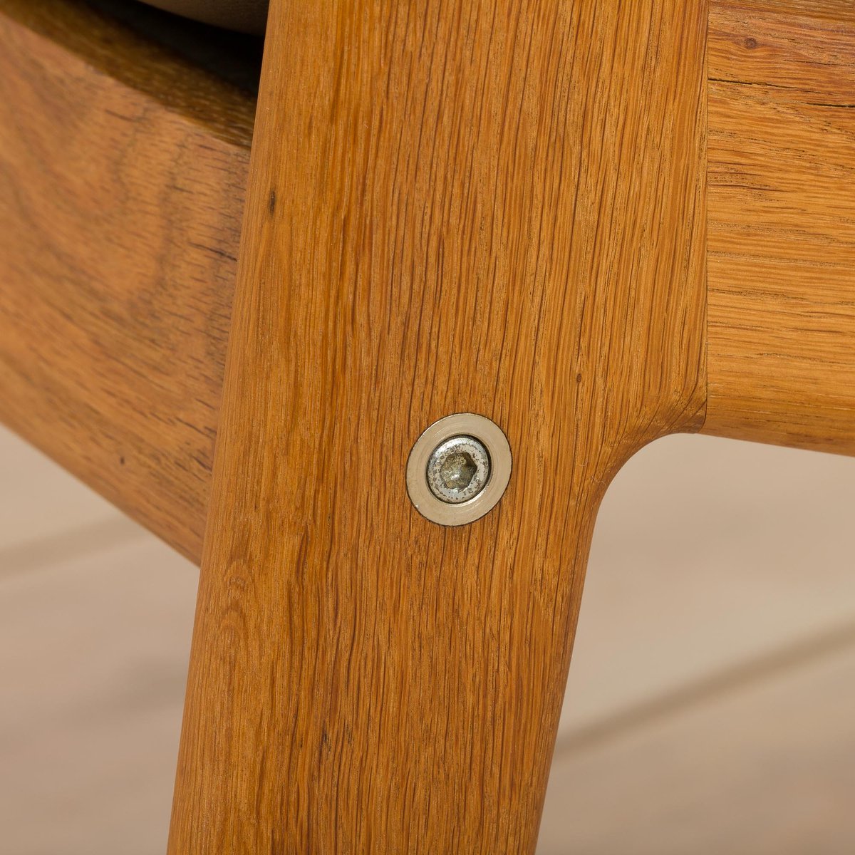 Oak & Black Leather Armchair GE 265 by Hans J. Wegner for Getama ...