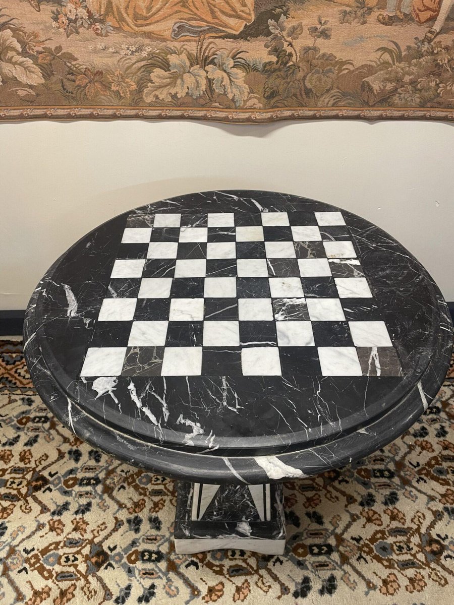 Large Specimen Marble Chess Table for sale at Pamono