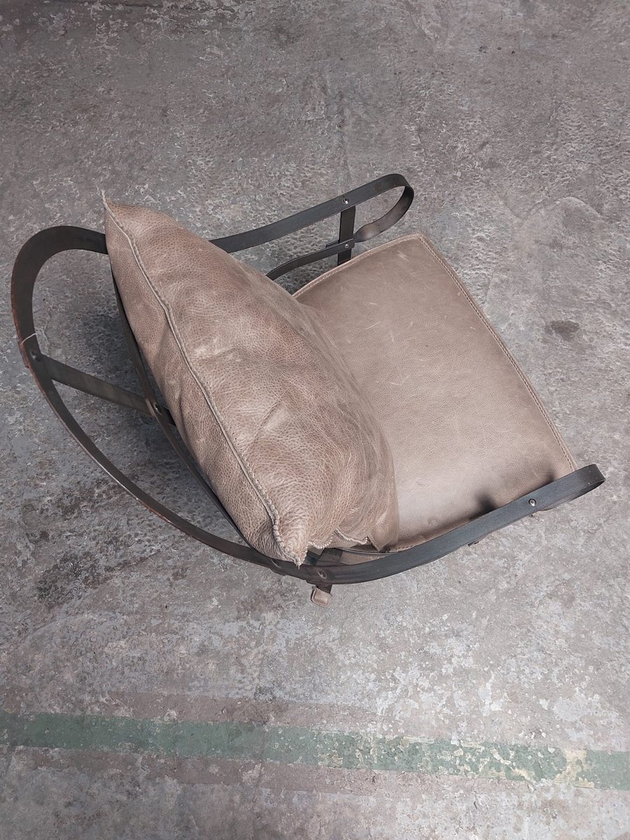 Grey Leather Armchair, 2000 for sale at Pamono