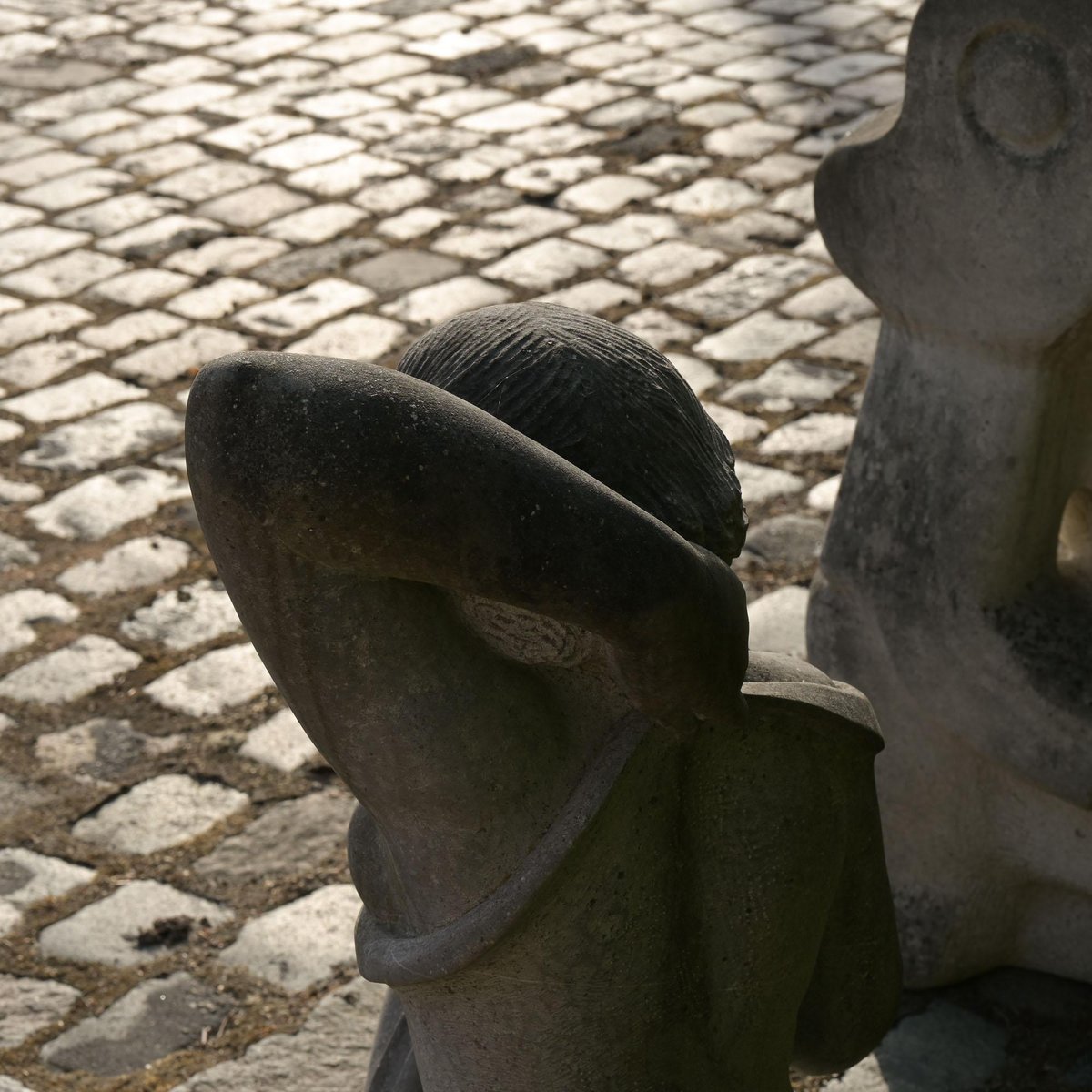 Blue Stone Statue by Jan Keustermans, 1990s for sale at Pamono