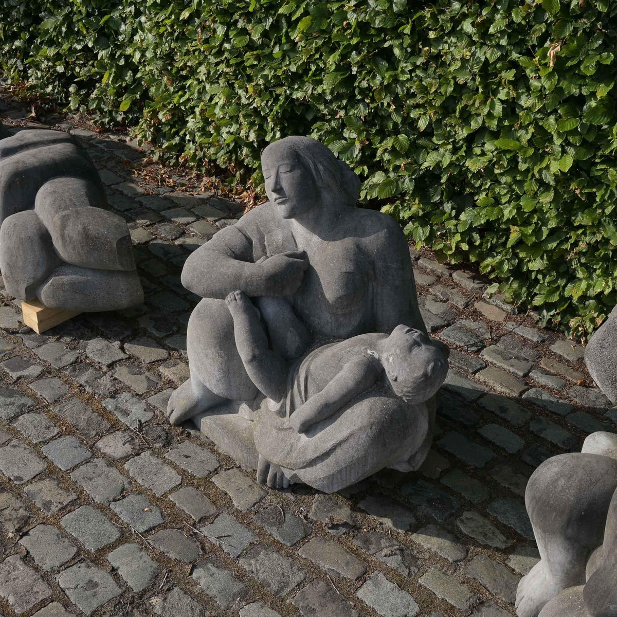 Blue Stone Statue by Jan Keustermans, 1990s for sale at Pamono