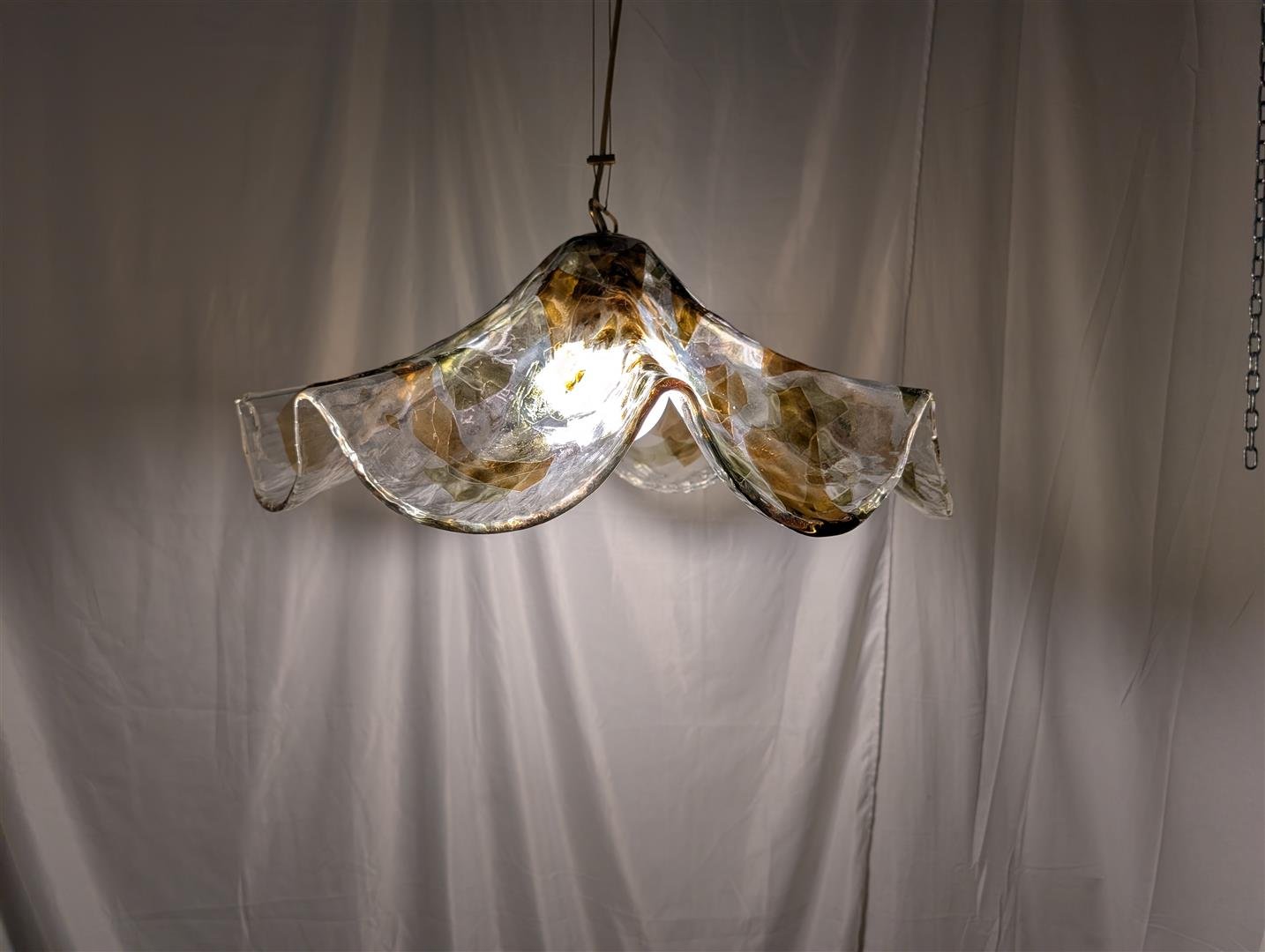 Murano Glass Pendant Lamp, 1980s for sale at Pamono