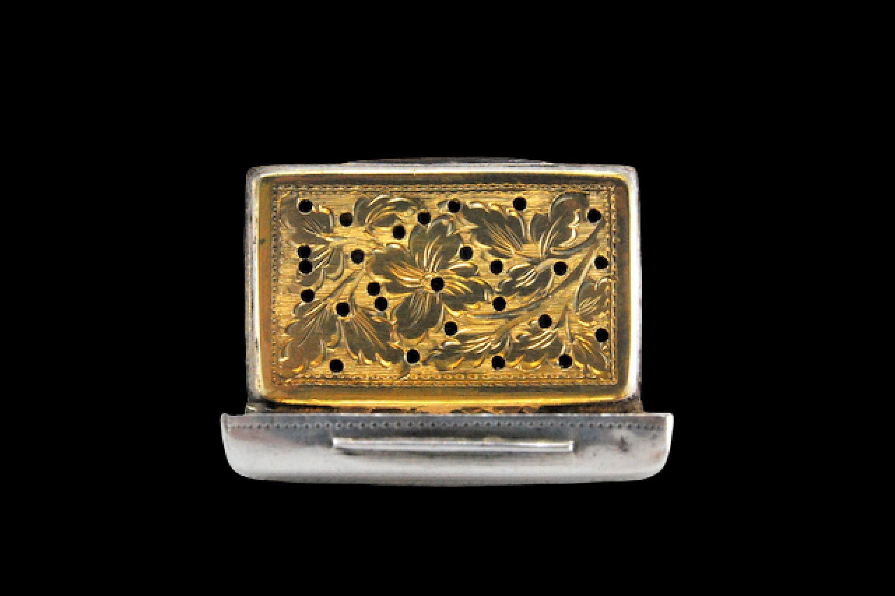 George IV Silver and Gold Vinaigrette Box with Engravings for sale at ...