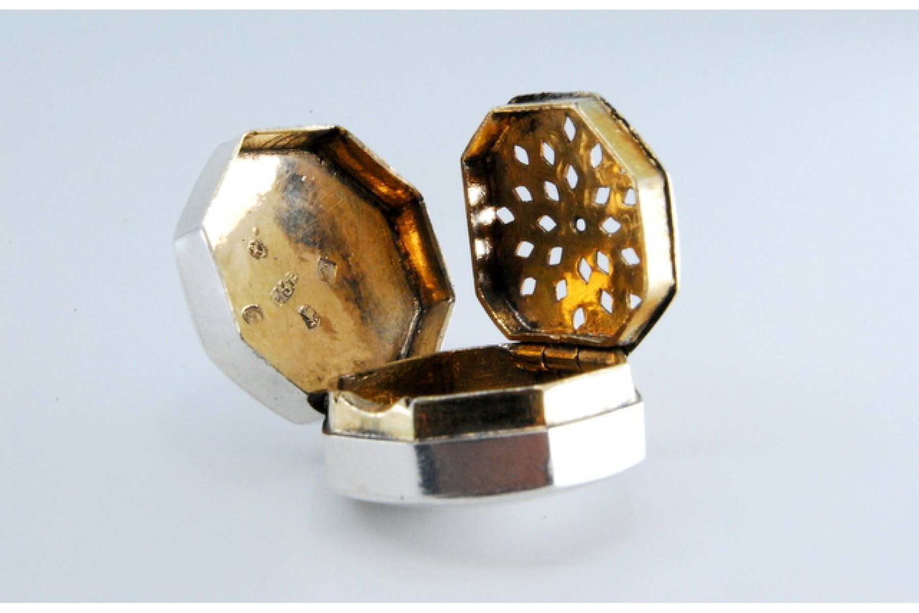 Vinaigrette-Box aus Silber und Gold bei Pamono kaufen