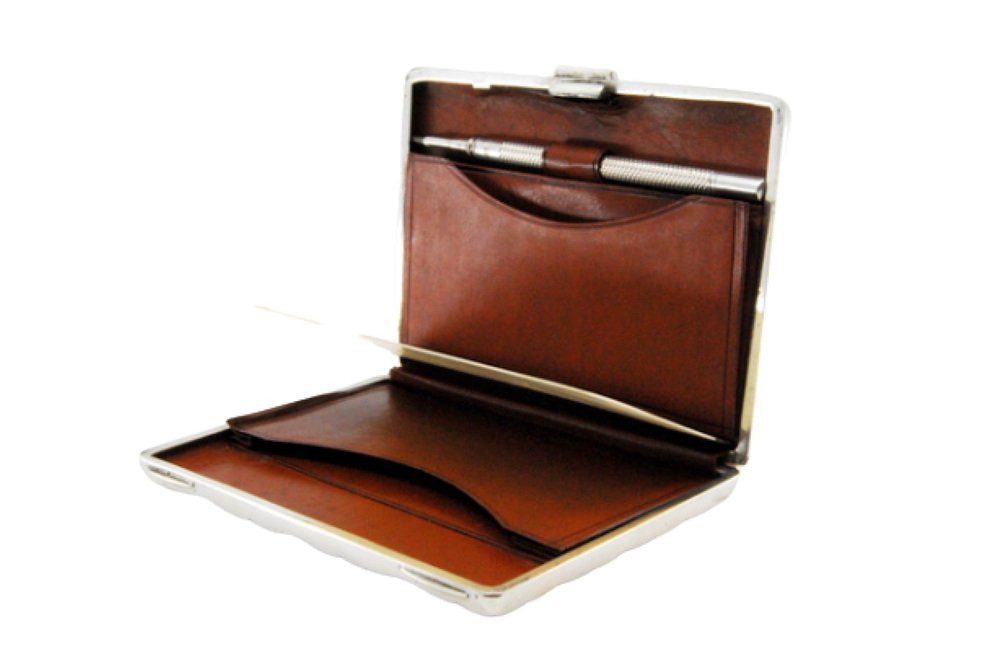 Silver Cardboard Box with Engravings for sale at Pamono