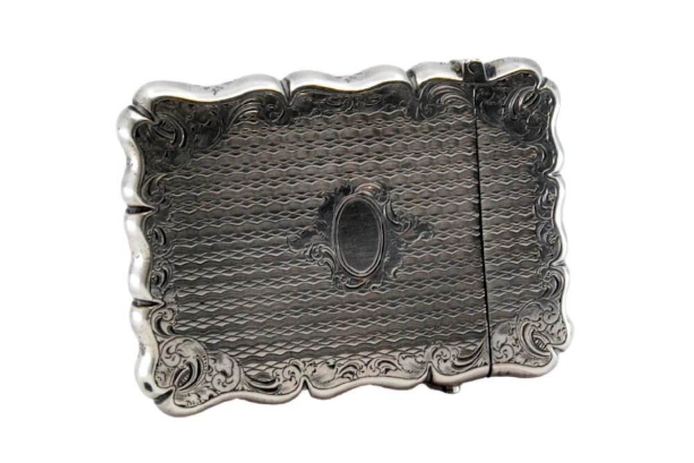 Silver Cardboard Box with Engravings for sale at Pamono