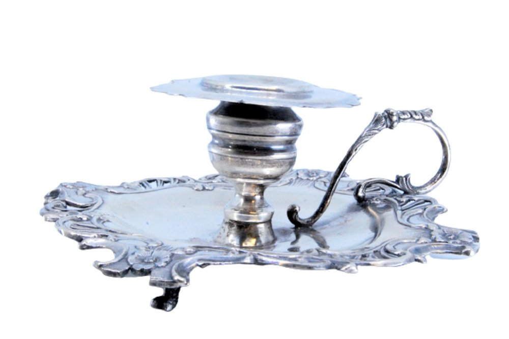 Silver Paddle with Embossed Flowers and Resting on Three Feet for sale ...
