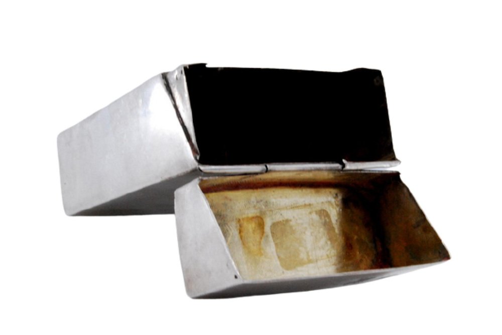 Silver Cigarette Case with Hinged Lid for sale at Pamono