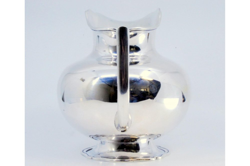 Rounded Water Jug in Plain Silver for sale at Pamono