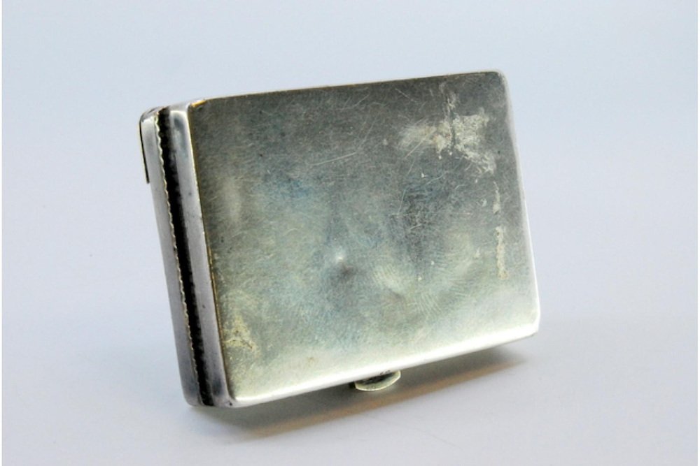 Art Nouveau Style Silver Matchbox for sale at Pamono