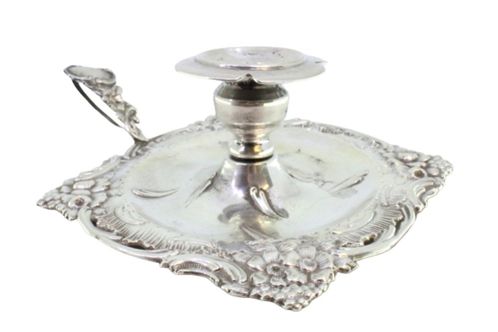 Cut and Embossed Silver Paddle with Floral Motifs for sale at Pamono