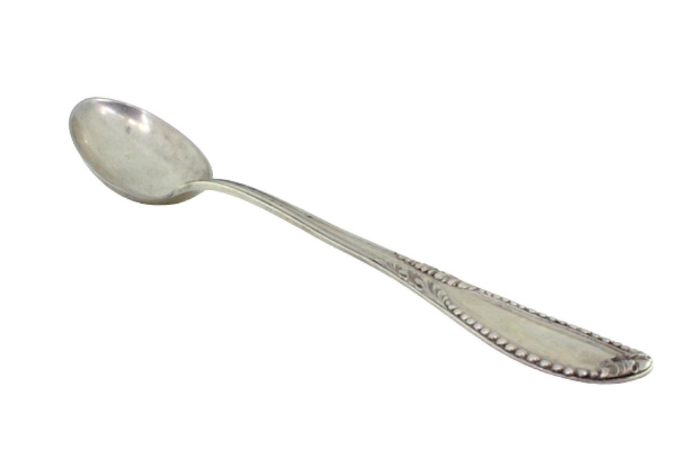 Silver Rice and Serving Spoon Grooves, Pearly Reliefs and Acanthus ...