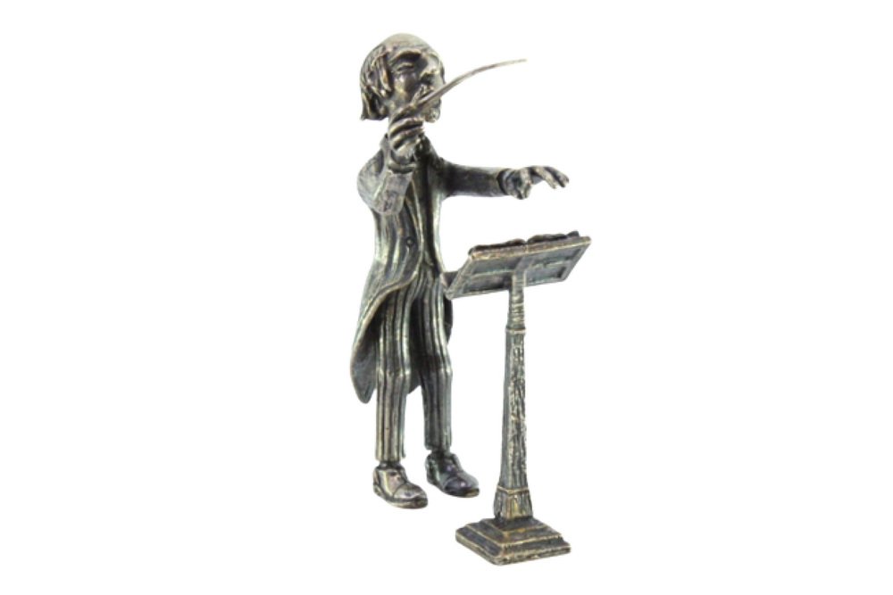 Silver Conductor Figure with Baton and Staff for sale at Pamono