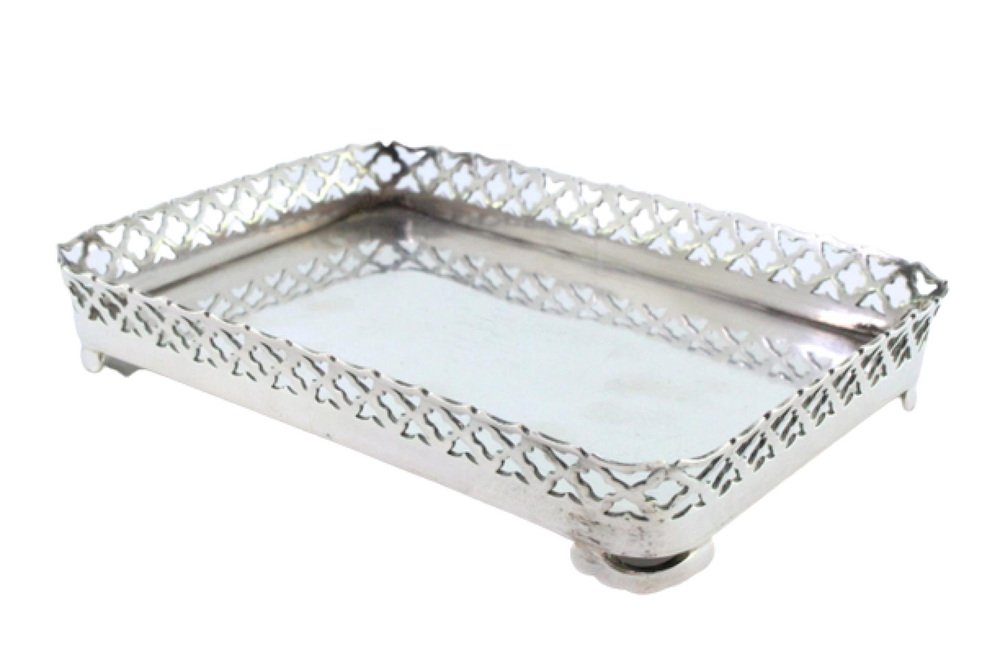 Silver Tray with Wire Rack and Feet for sale at Pamono