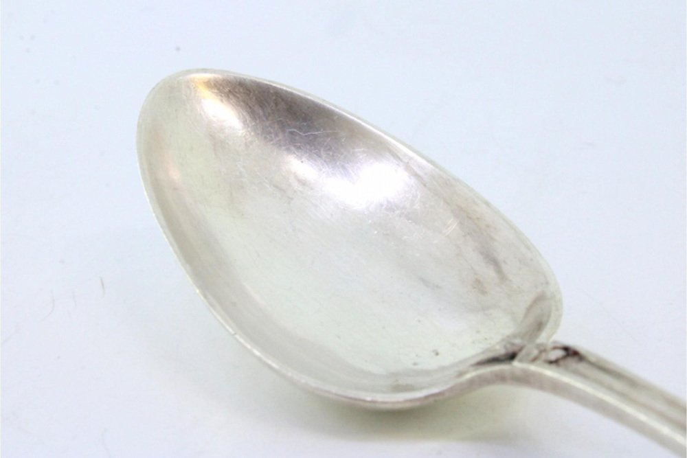 Silver Rice and Serving Spoon with Shell-Shaped Borders for sale at Pamono