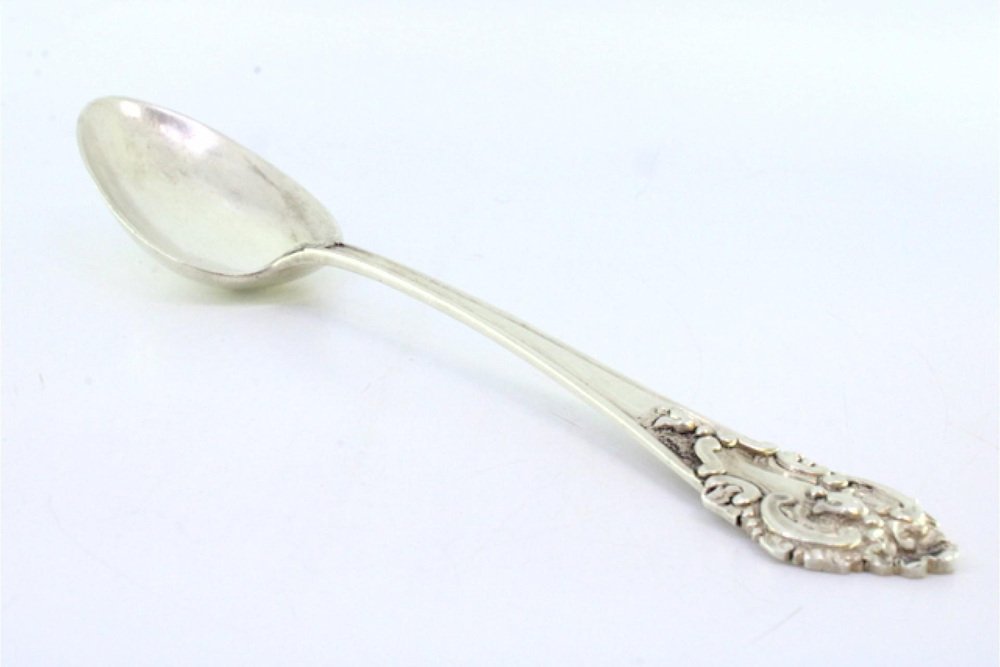 Silver Rice and Serving Spoon with Shell-Shaped Borders for sale at Pamono