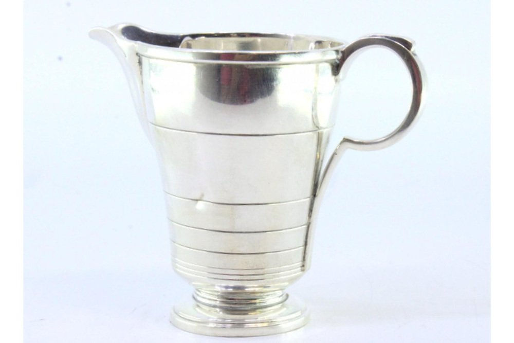 Silver Milk Jug with Edge Borders for sale at Pamono