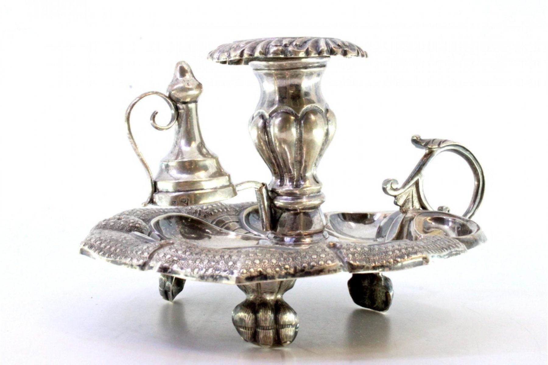 Silver Paddle in the Shape of a Raised Leaf with Applications for sale ...
