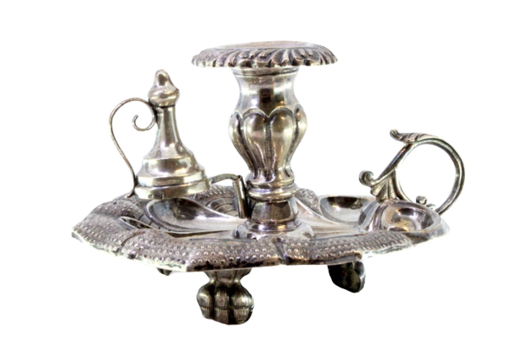 Silver Paddle in the Shape of a Raised Leaf with Applications for sale ...