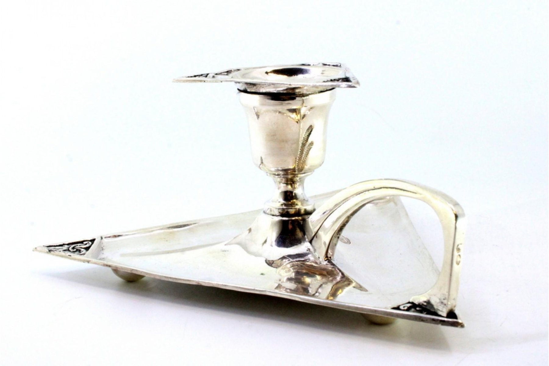Triangular Shaped Silver Paddle with Fleur-De-Lis Reliefs for sale at ...