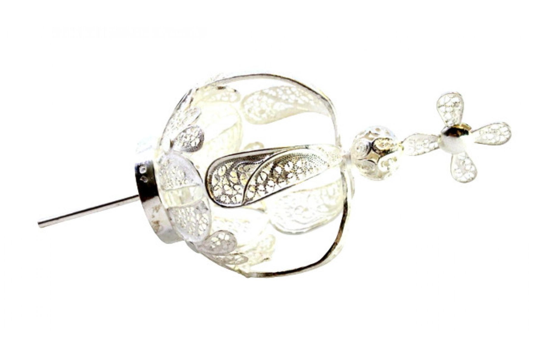 Marian Crown in Filigree Silver with Cross for sale at Pamono