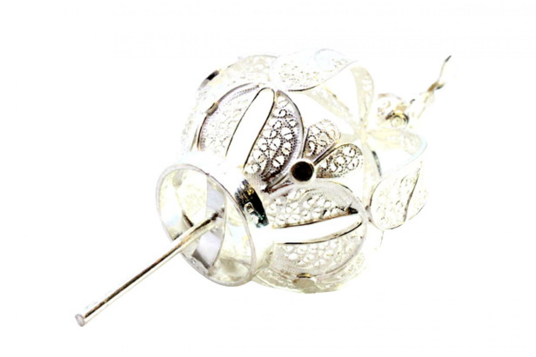 Marian Crown in Filigree Silver with Cross for sale at Pamono
