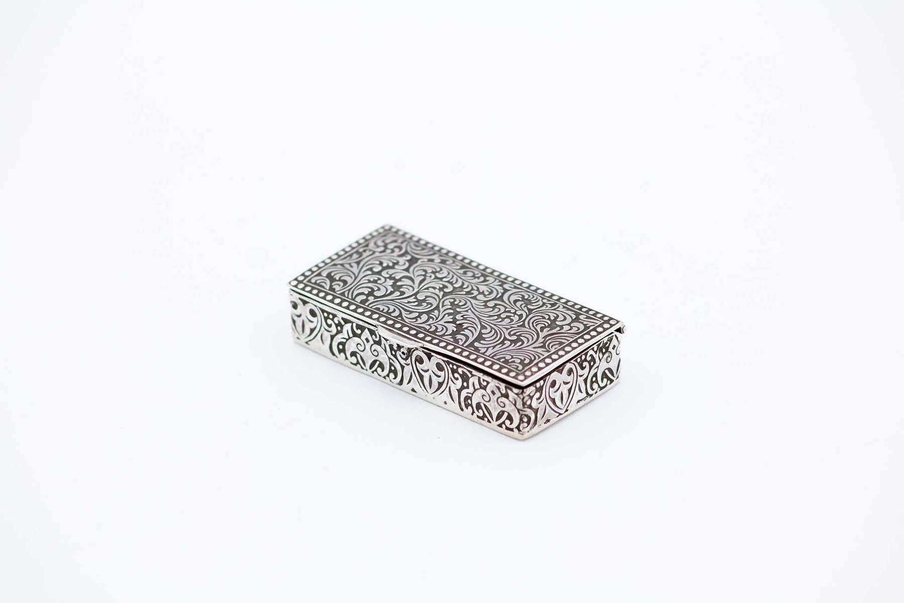 Rectangular Silver Pill Box for sale at Pamono