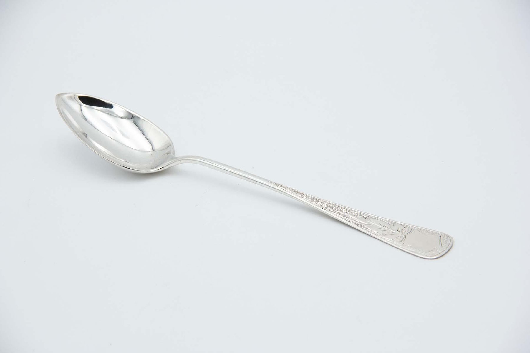 Rice and Serving Spoon in Embossed Silver with Monogram Card for sale ...