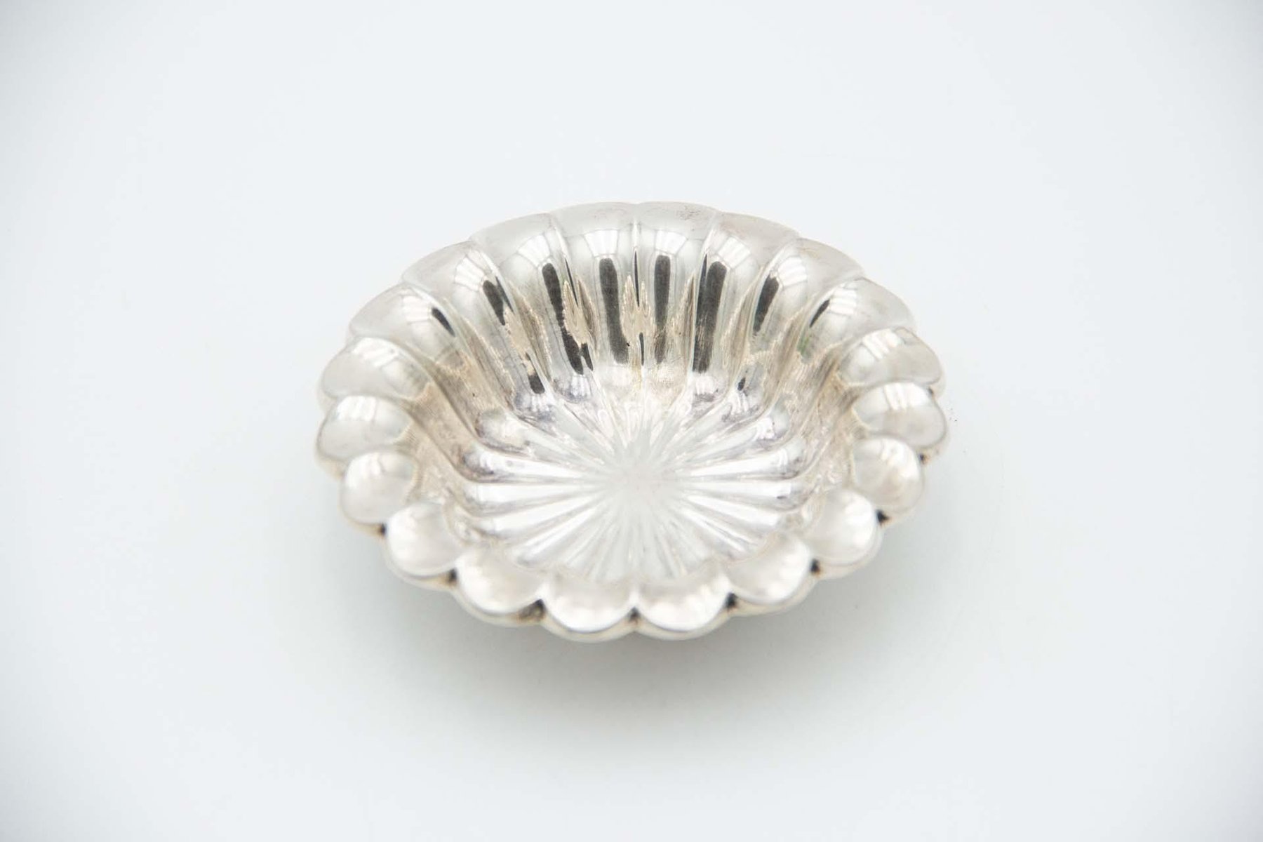 Fluted Silver Circular Ring Dish for sale at Pamono