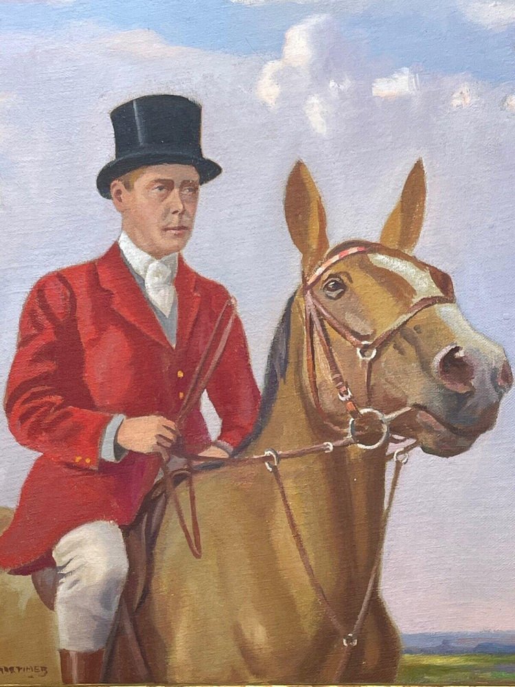 Portrait of King Edward VIII, Oil Painting, Framed for sale at Pamono