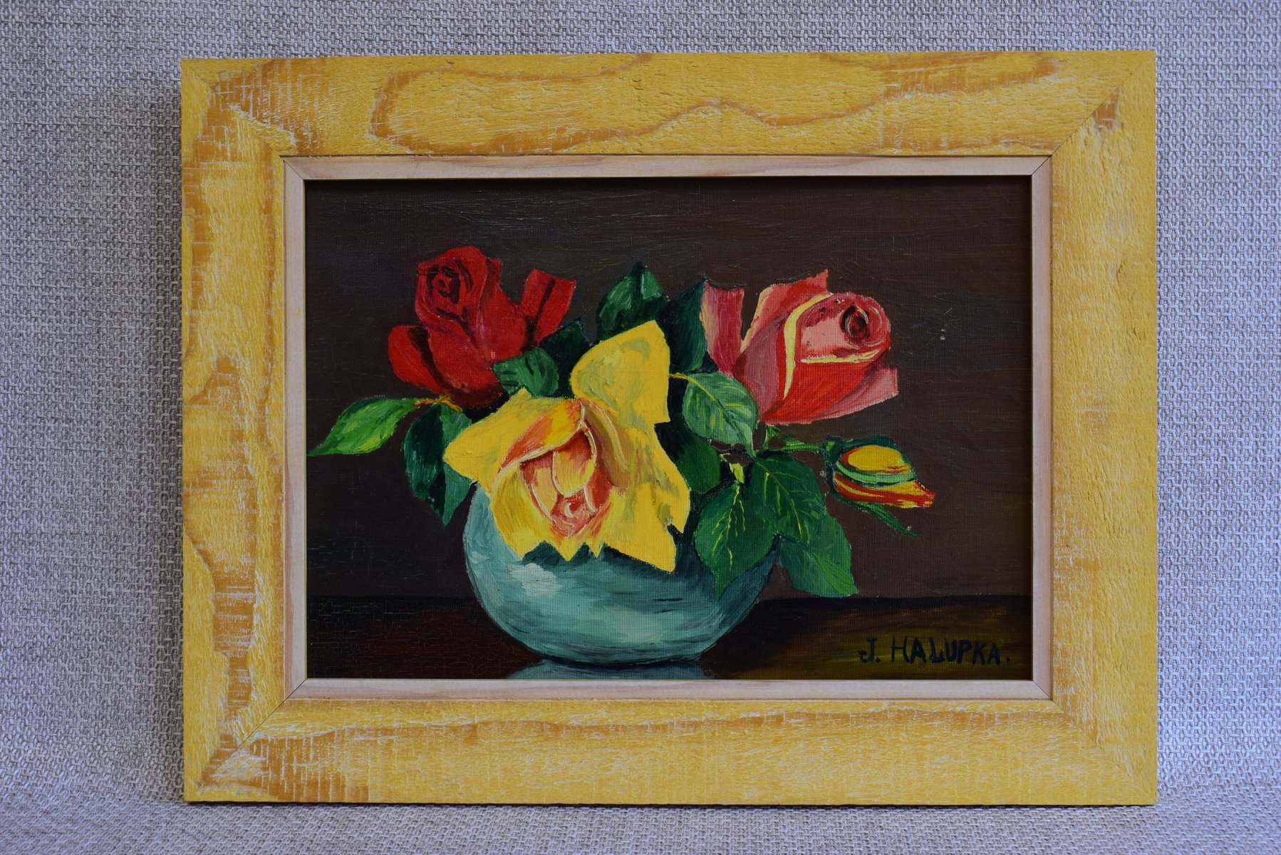 J Halupka, Still Life with Bunch of Flowers, 1980s, Oil on Canvas ...