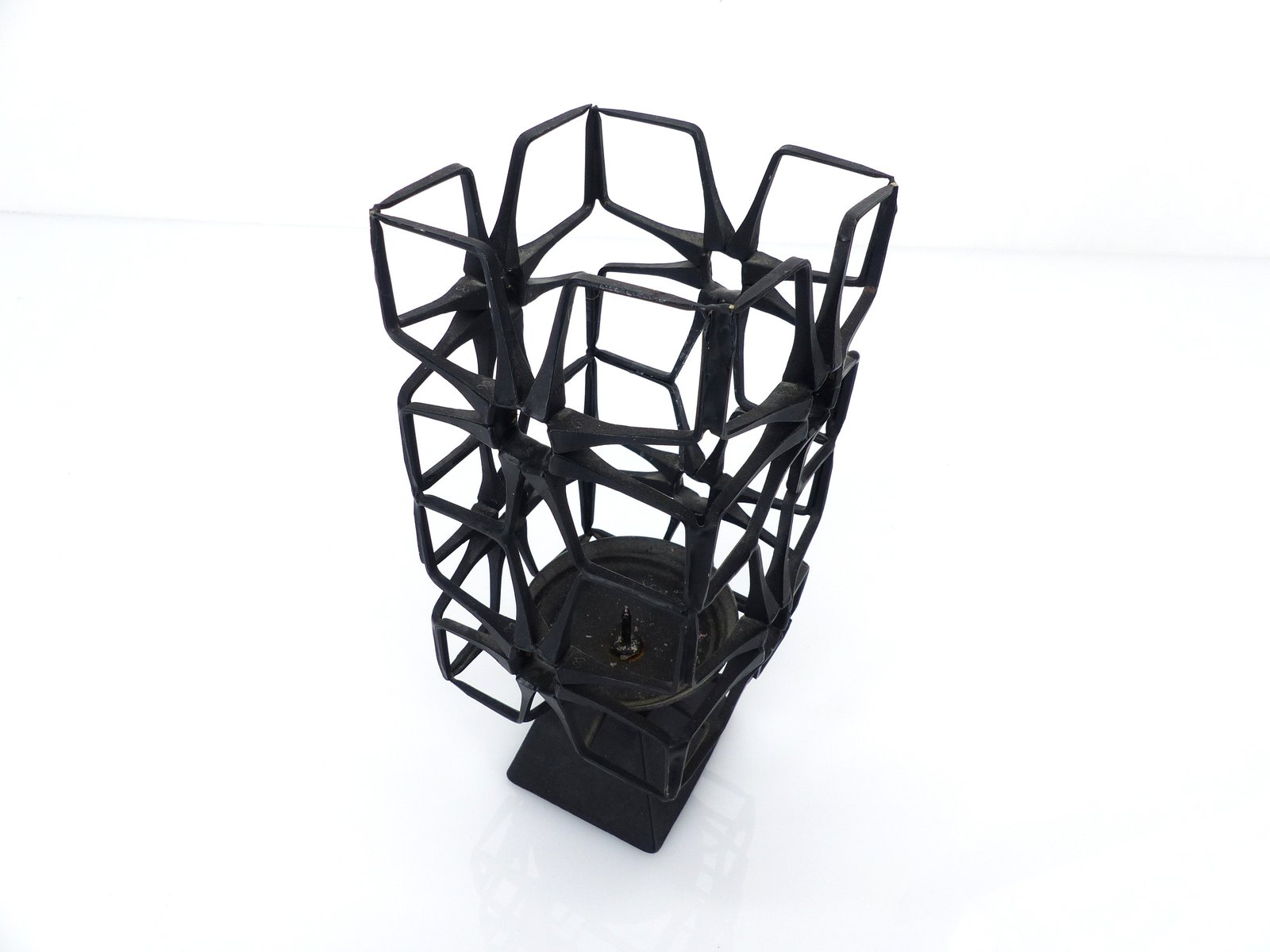 Brutalist Wrought Iron Candlestick by Bruce Weir, 1960 for sale at Pamono