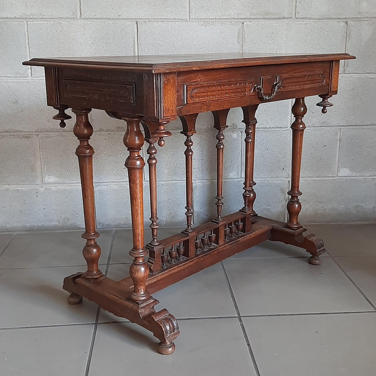 Antique Henry II Rectangular Coffee Table in Walnut-Colored Wood, 1920s ...
