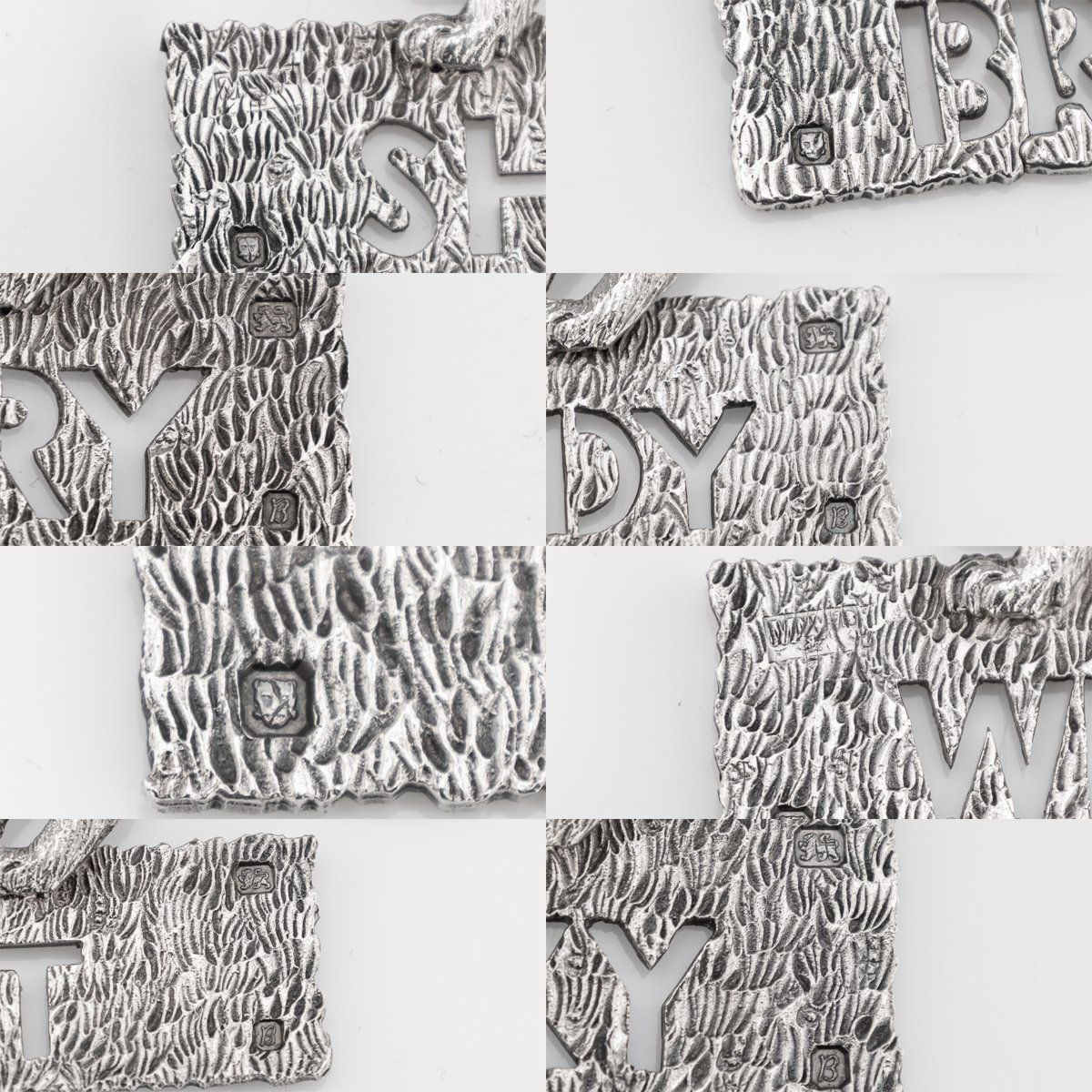 English Silver Decanter Labels by Mappin & Webb, 1976, Set of 4 for ...