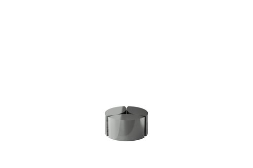 Three Curved Seperate Structure Steel and Oak Side Table by Ultramobili ...