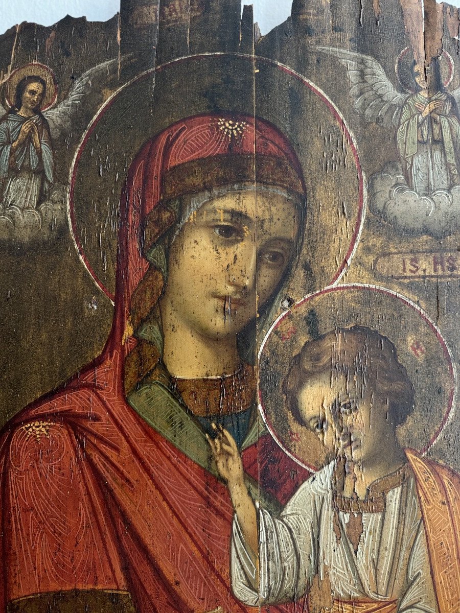 Venetian Cretan School Artist, Madonna of Kazan with Child, 1600, Oil ...