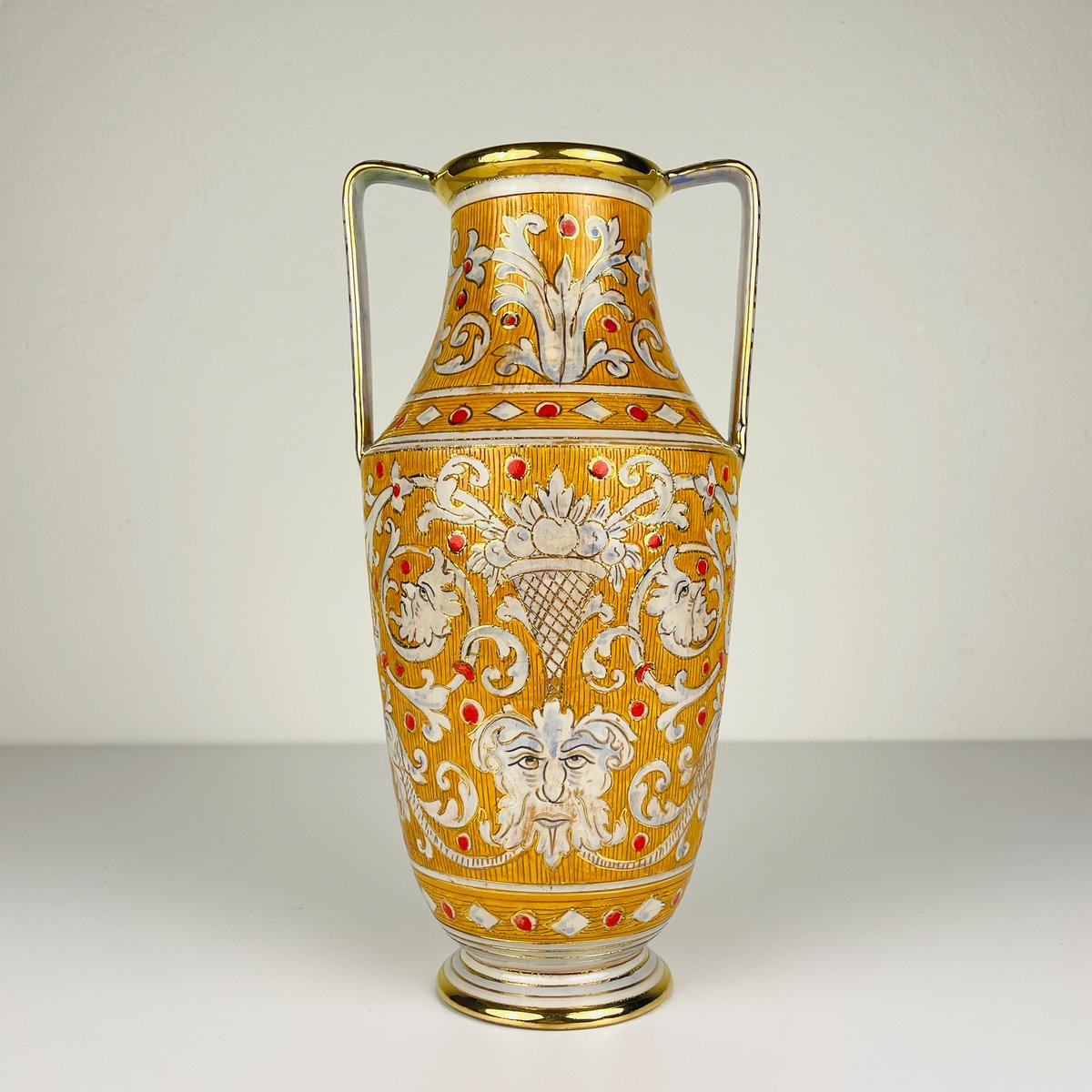 Antique Ceramic Vase by Serafino Volpi for Deruta, Italy, 1950s for ...