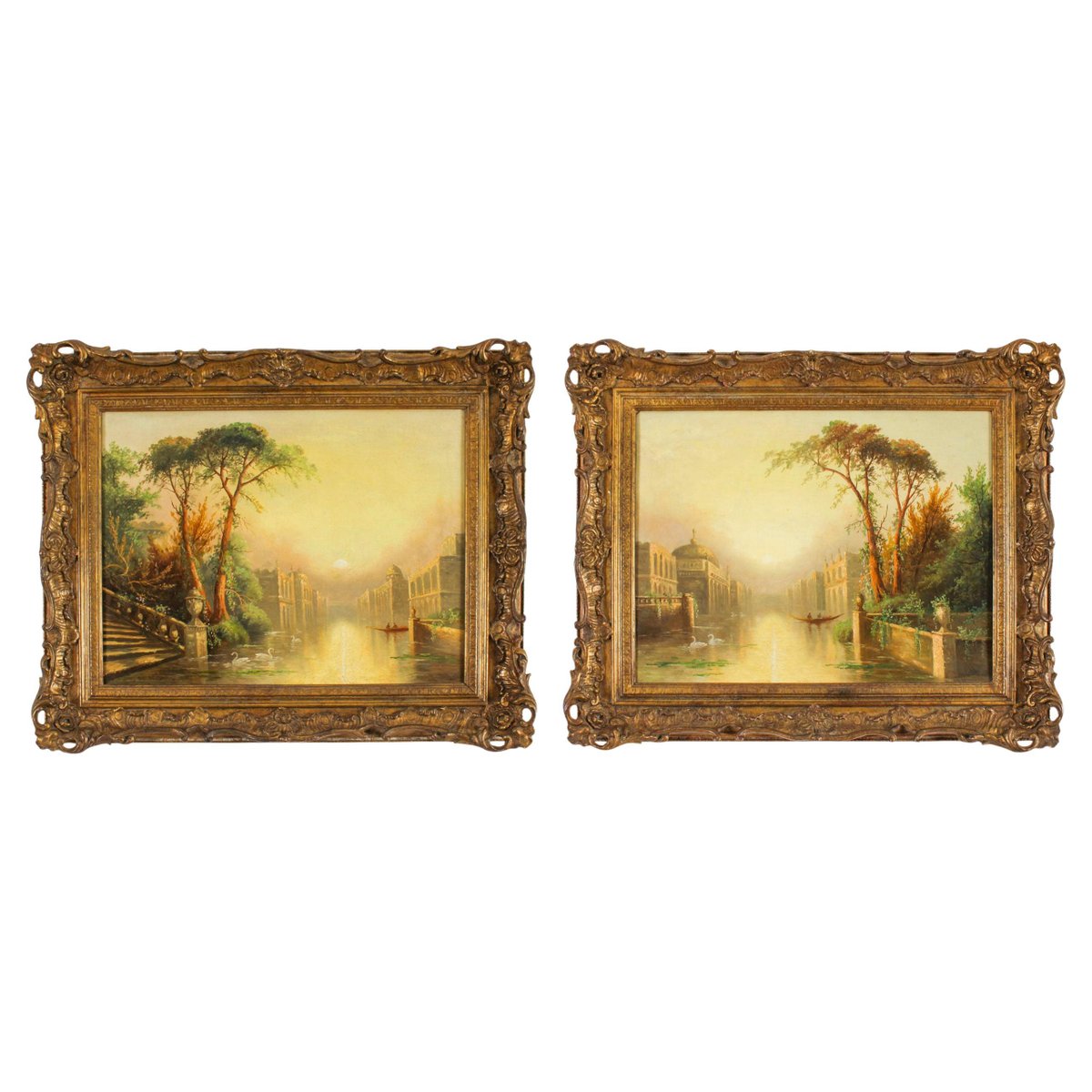 James Salt, Antique Venetian Scenes, 19th Century, Oil on Canvases ...
