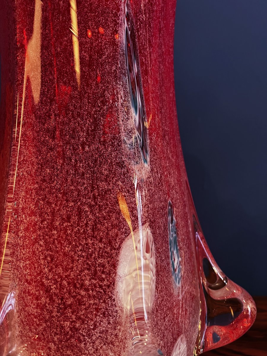 Murano Glass Vase by Moretti, Italy, 1960s for sale at Pamono